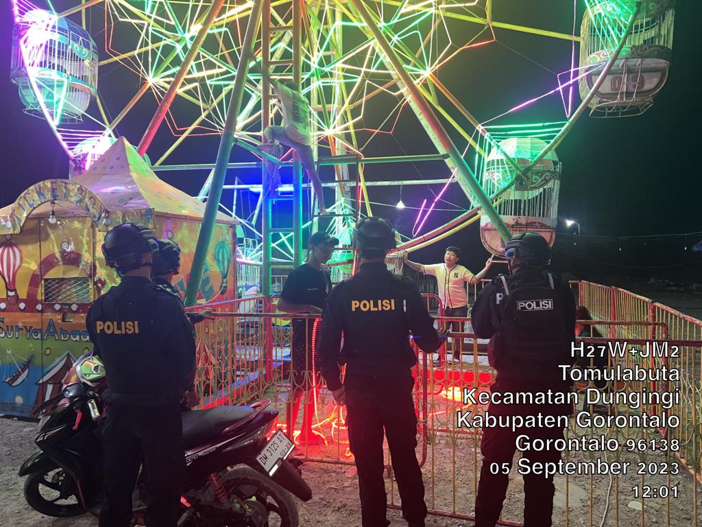 Patroli Kota Presisi Samapta Polda Gorontalo, Imbau Pengunjung Pasar Malam Jaga Kamtibmas ...