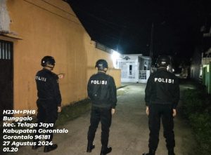 Patroli Kota Presisi Samapta Polda Gorontalo, Pantau Kamtibmas Lingkungan Perumahan di Malam ...