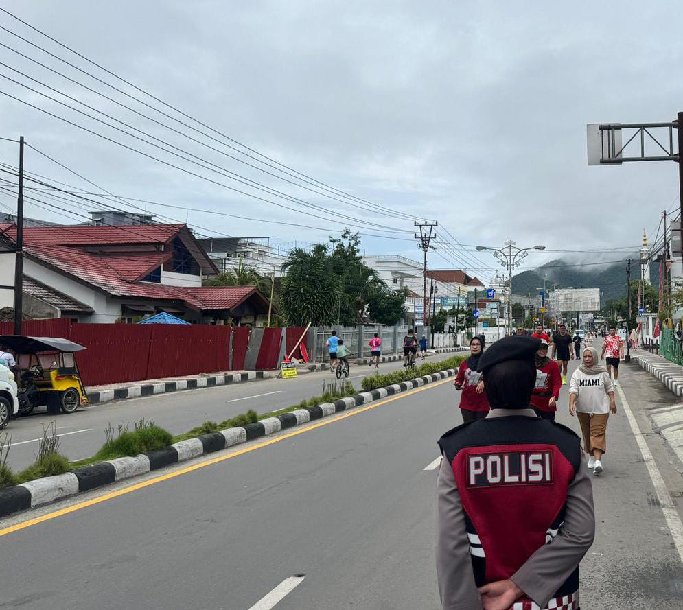 Beri Rasa Aman Tingkatkan Keamanan dan Kenyamanan Polwan Dit Samapta Gorontalo Patroli CFD ...